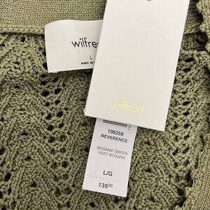 Wilfred | Sweaters | Nwt Aritzia Wilfred Color Bosana Green Reverence ...